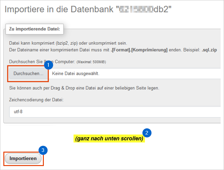 Wie kann ich meine mySQL-Datenbank auf eine neuere Version updaten?